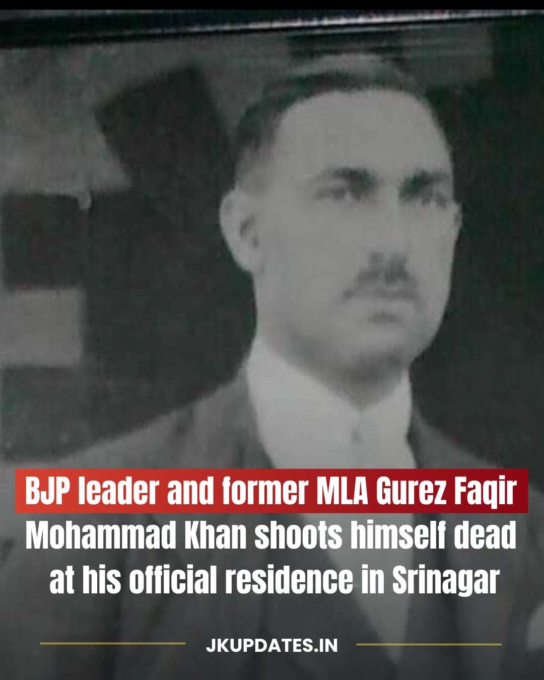 J&K BJP Former MLA Shoot himself : Kashmir News | JKUpdates - Govt ...