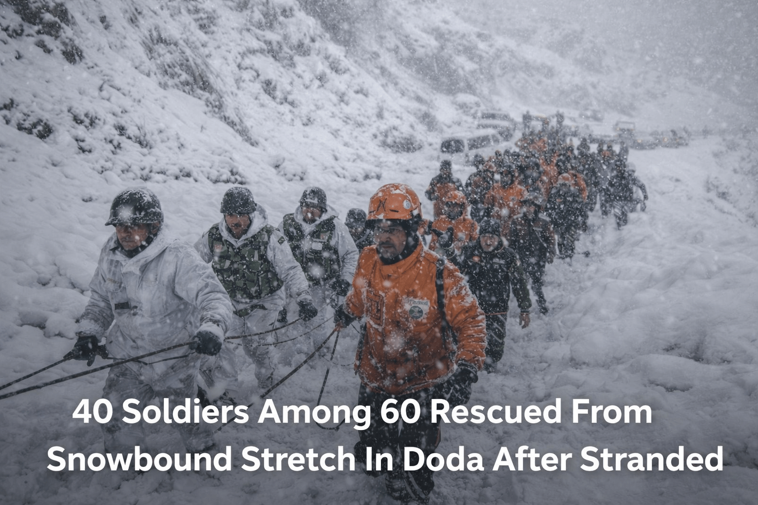 40 soldiers among 60 rescued from snowbound stretch in Doda after being ...