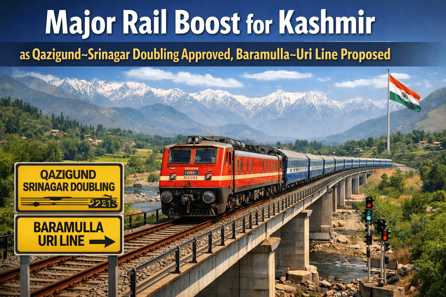 Major Rail Boost for Kashmir as Qazigund–Srinagar Doubling Approved ...