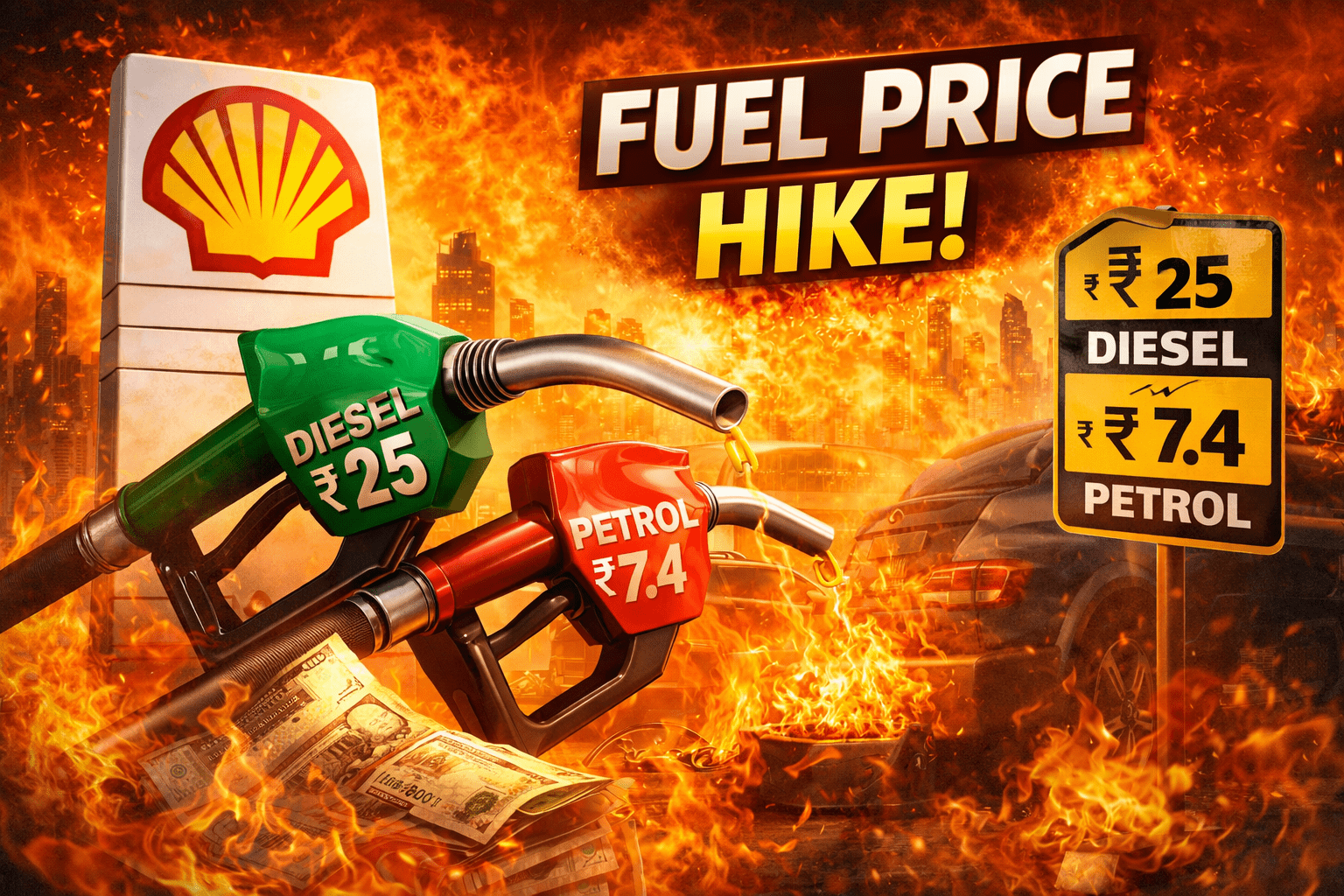 After Nayara, Shell hikes fuel prices; diesel up Rs 25 a litre, petrol ...