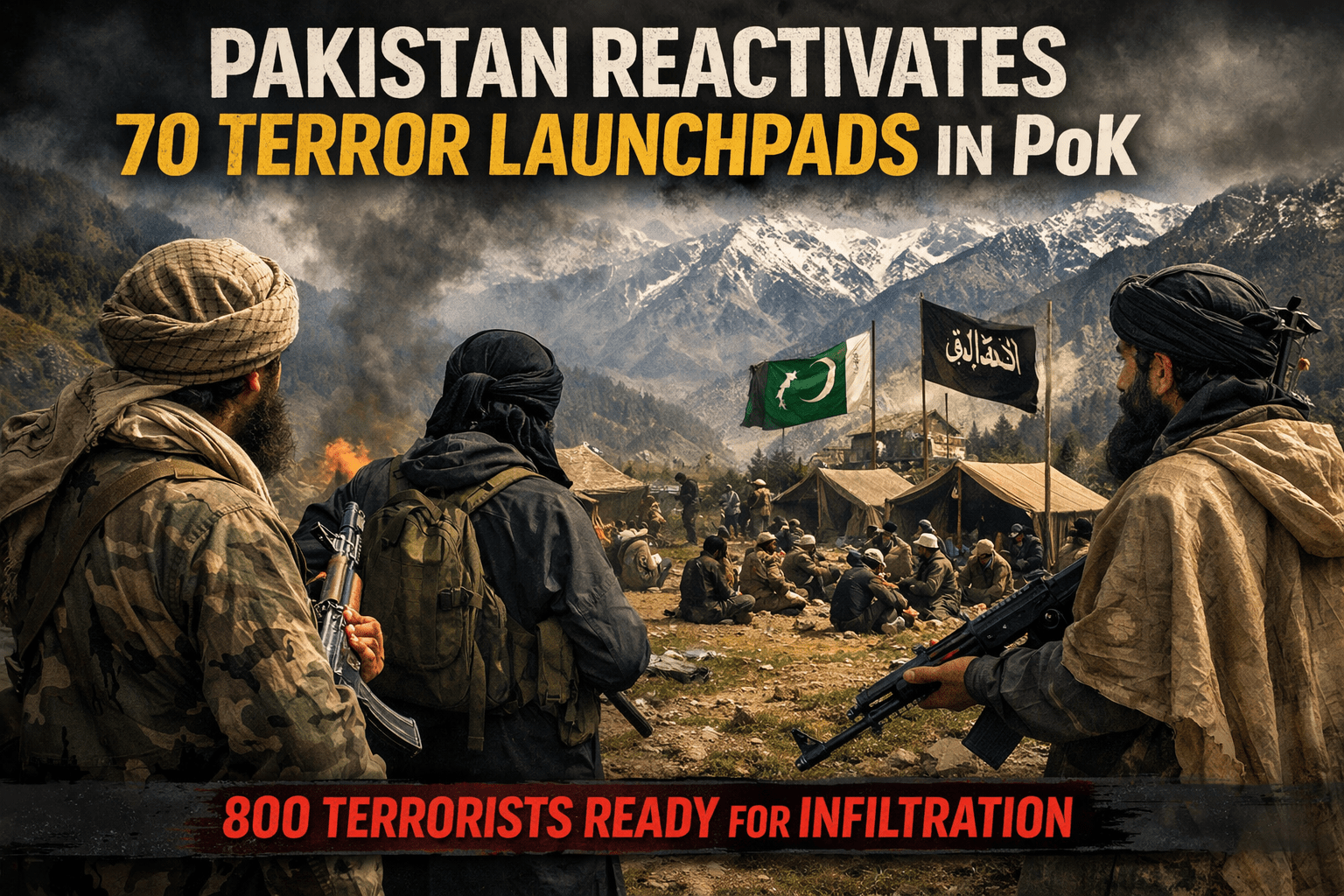 Pakistan reactivates 70 terror launchpads in PoK, 800 terrorists ready ...